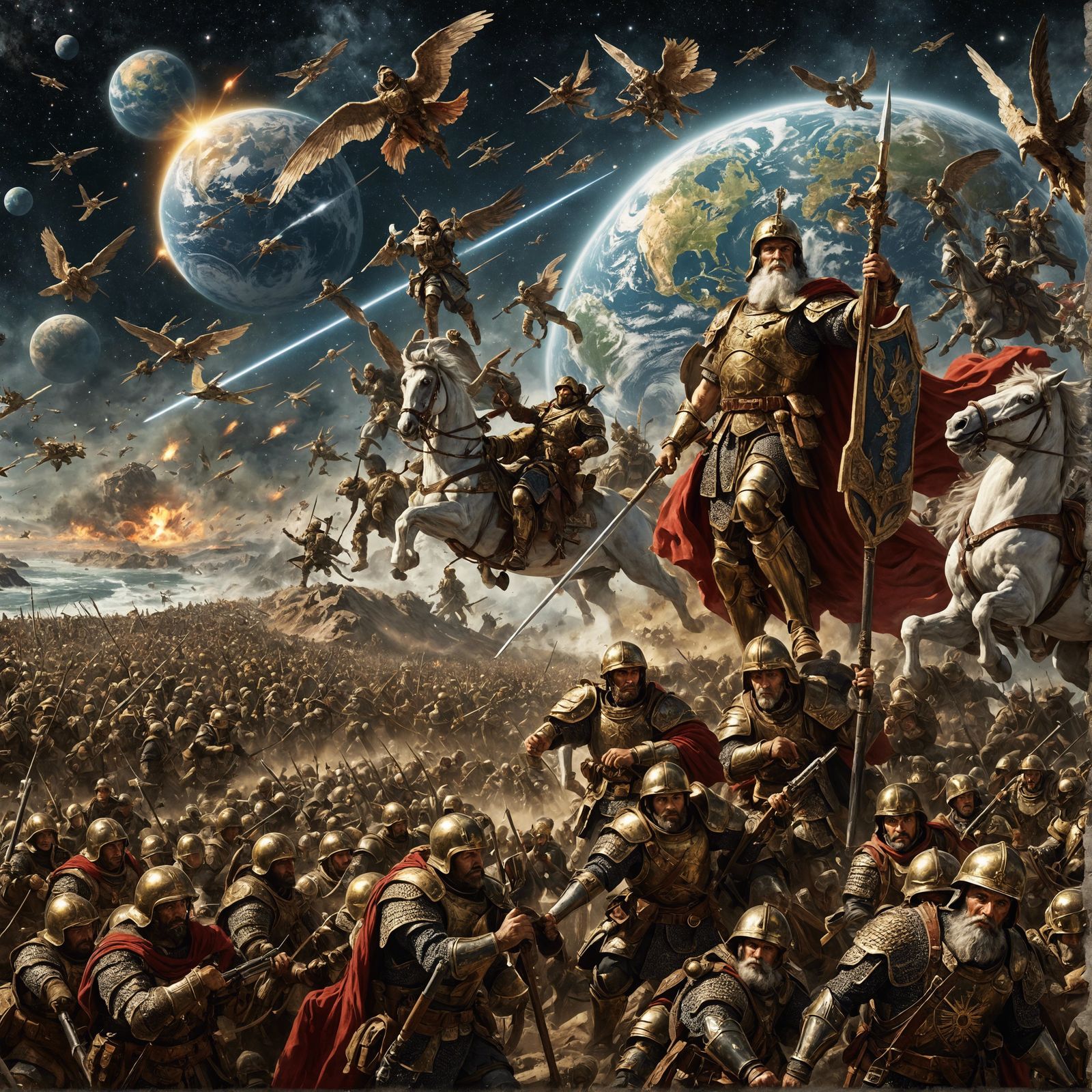 God's Army: The Battle for Earth (creative upscale) - AI Generated ...