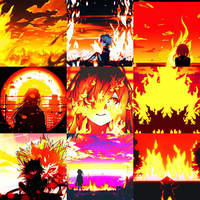 gothic art firey fire twilight heat wave anime auroracore dark academia ...