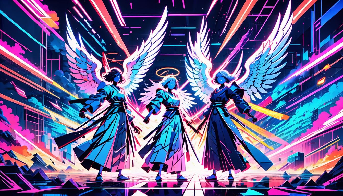 Cyber Angels - AI Generated Artwork - NightCafe Creator
