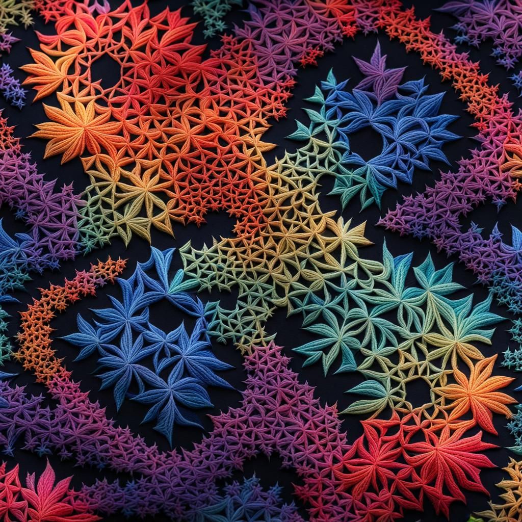 Embroidery infinity fractals color gradient - AI Generated Artwork ...