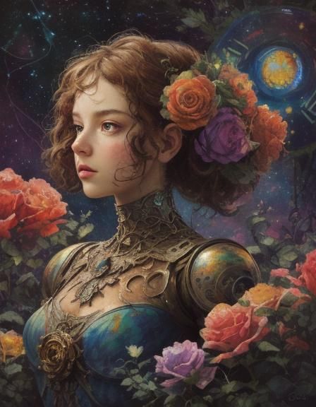 (beautiful hyper detailed aesthetic artwork of a rusted, broken ...