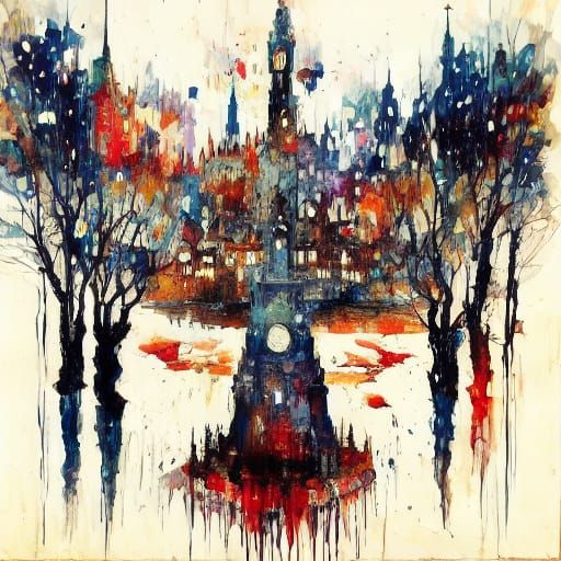 "Castle in trees." - Dreamlike Castle Overgrown with Vines a...