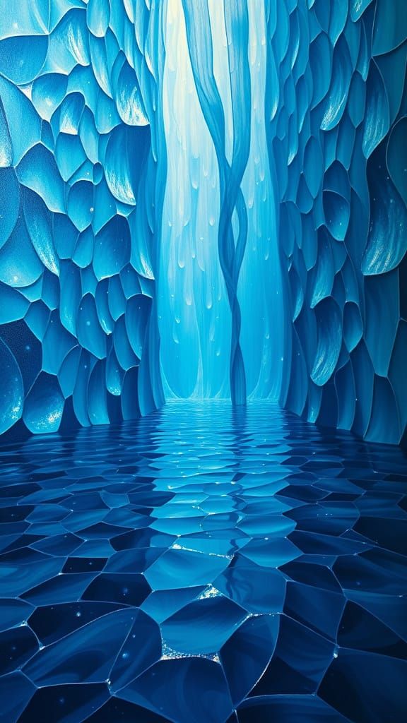 Curtain of Water Moebius cool colors contrasting colors tetradic colors ...