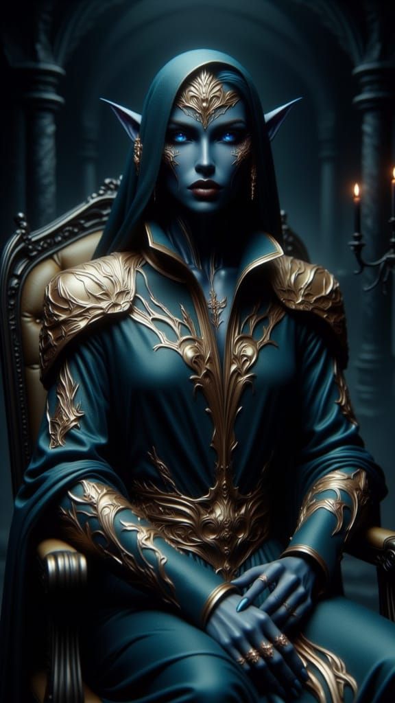 Young drow elf princess - Young drow elf princess