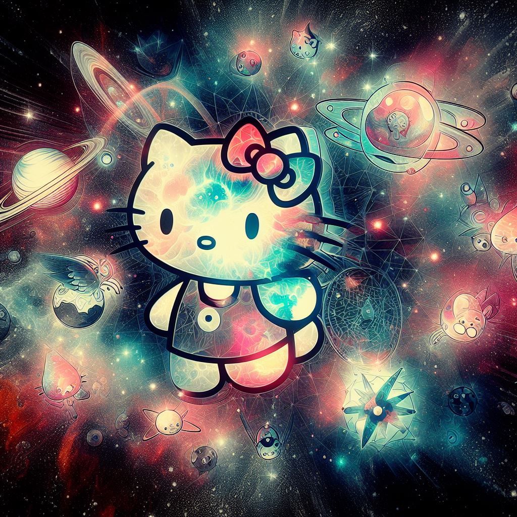 Hello Cosmic Kitty - AI Generated Artwork - NightCafe Creator
