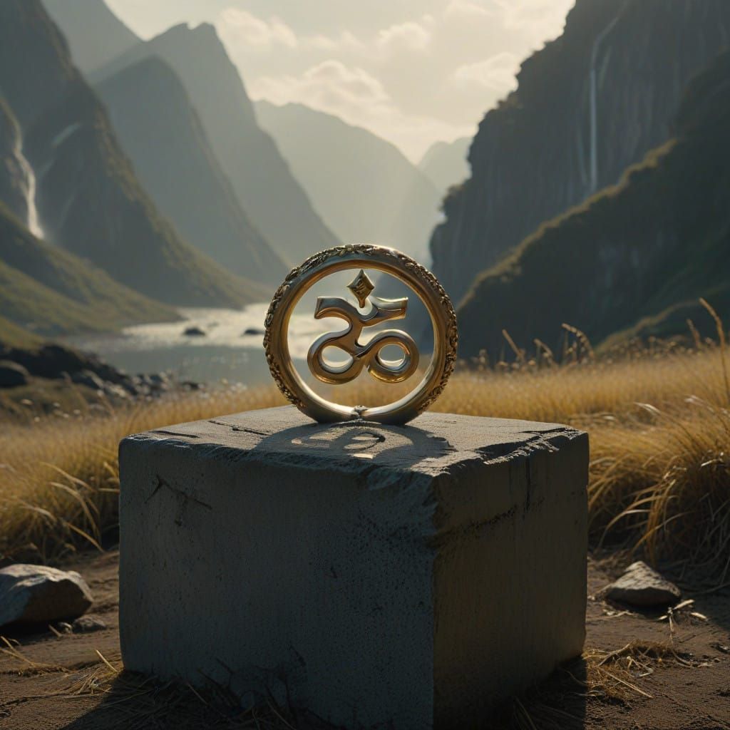 Buddhist symbol for infinity - Golden Infinity Symbol Amidst...