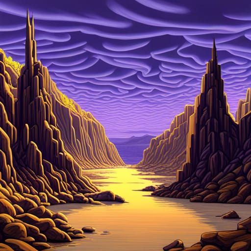 Desolate wasteland detailed matte painting gouache Greg Rutkowski Julia ...