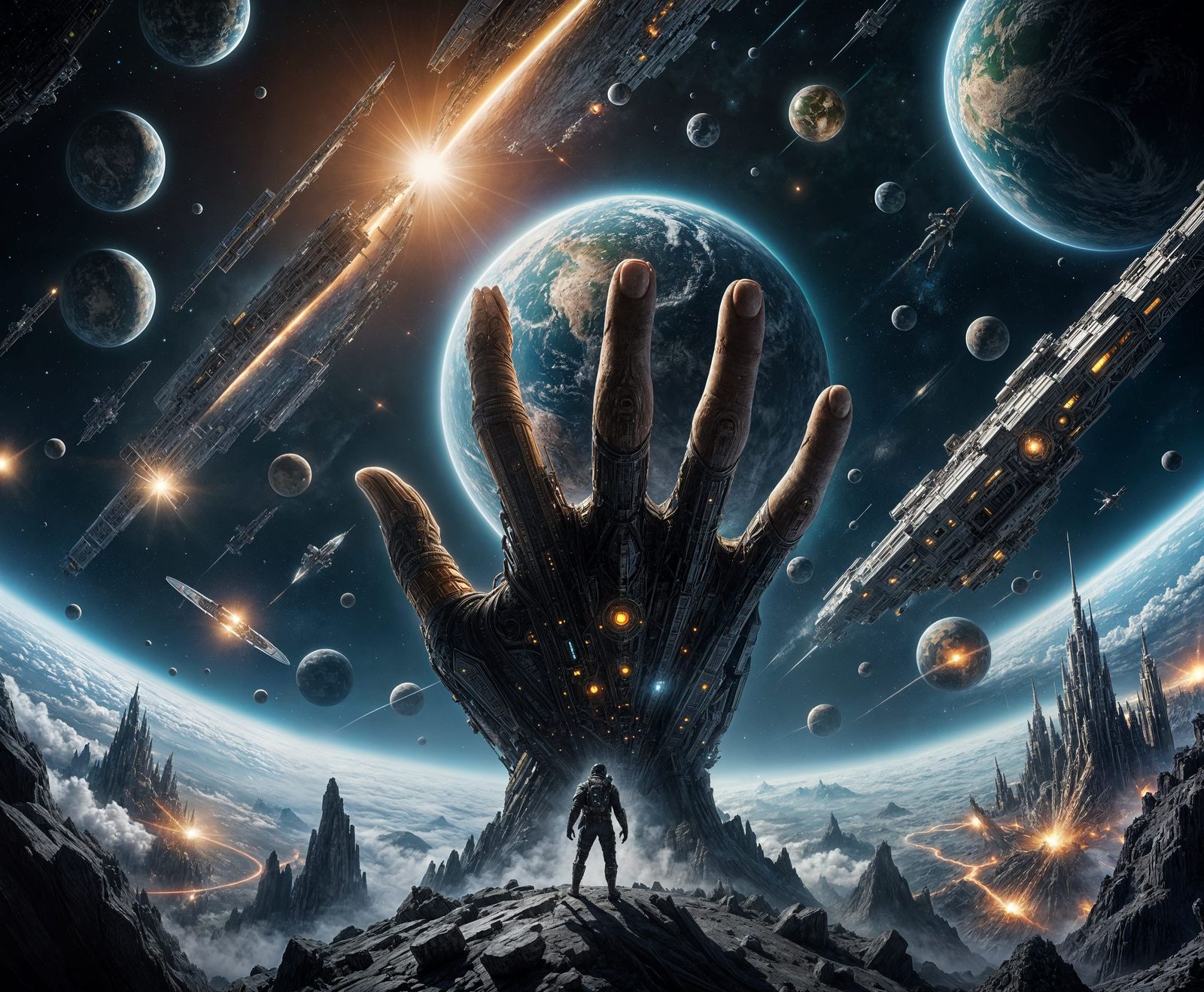 The hand of fate - Giant Hand of Destiny Holds Earth in Stat...