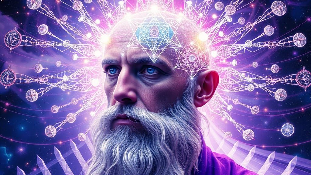 Sage Archetype Emerges Through Crystalline Probabi... - AI Art