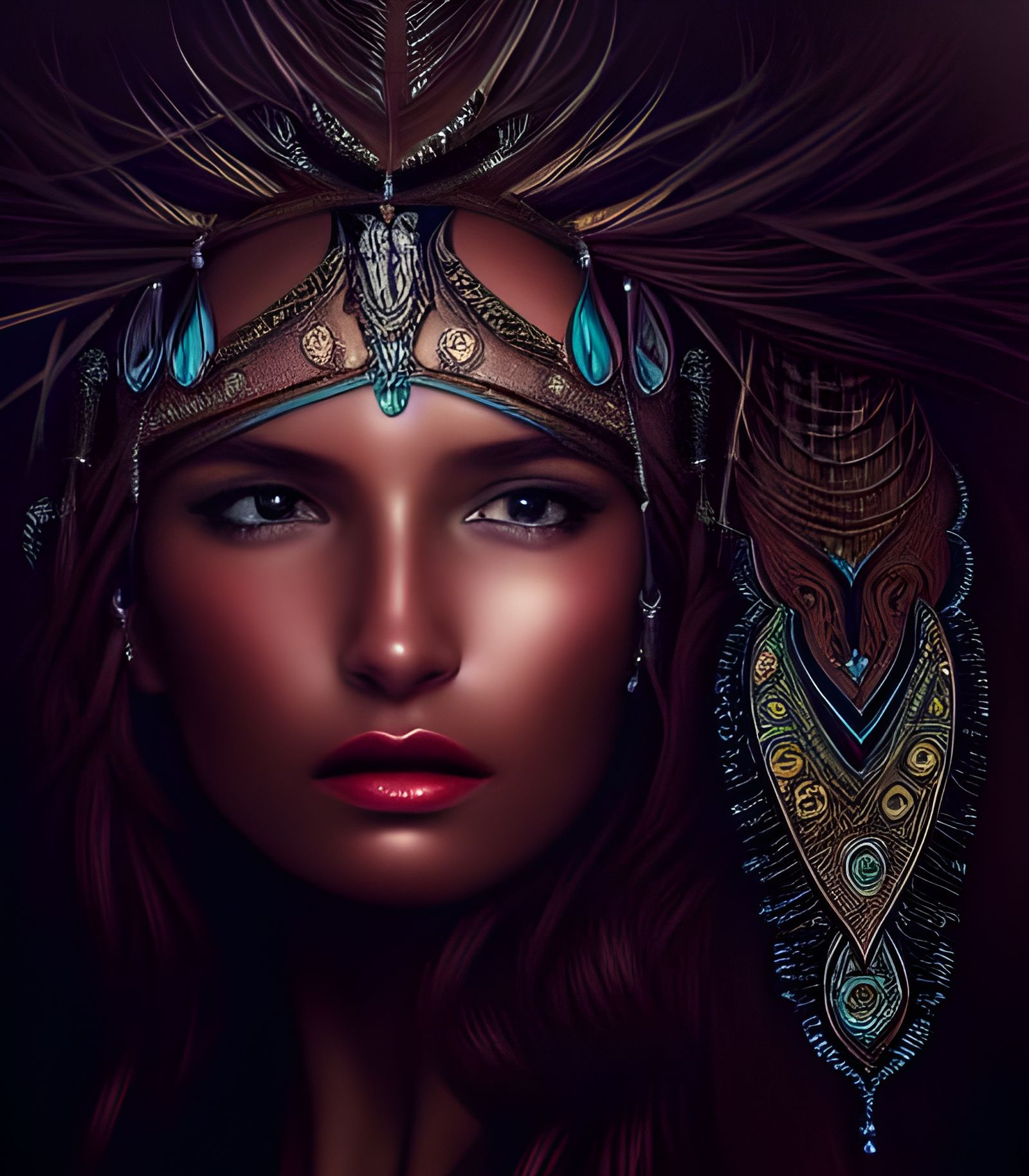 Sharifa, tribal princess - AI Generated Artwork - NightCafe Creator