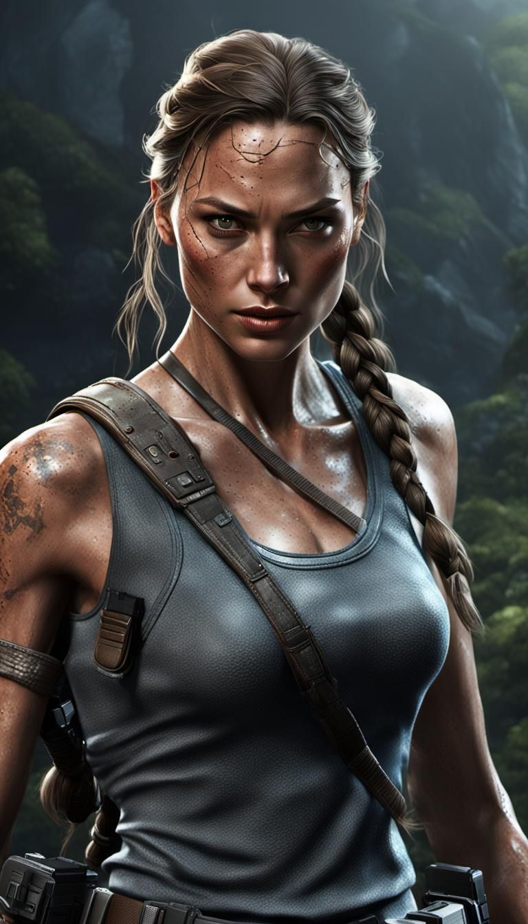 Lady Croft - AI Generated Artwork - NightCafe Creator