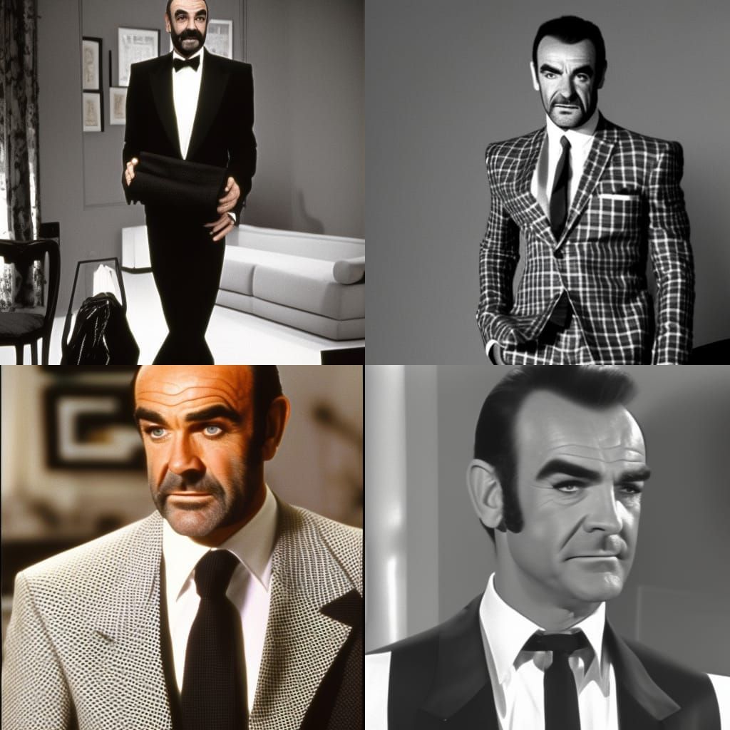 Sean Connery - 1990 screengrab of male model Sean Connery wearing a ...