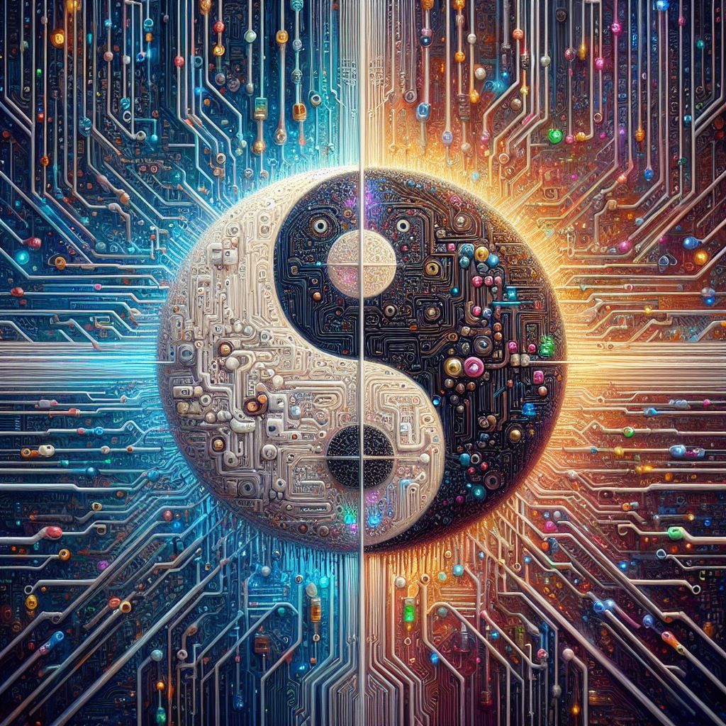 Digital Yin & Yang - AI Generated Artwork - NightCafe Creator
