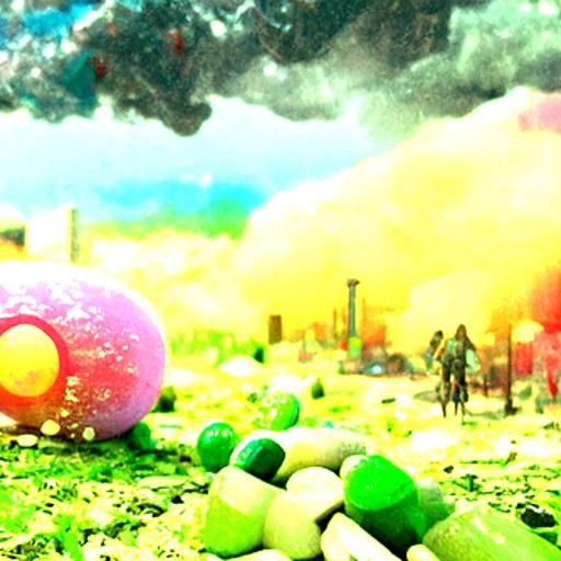 Post-apocalyptic Candy Wonderland - AI Generated Artwork - NightCafe Creator
