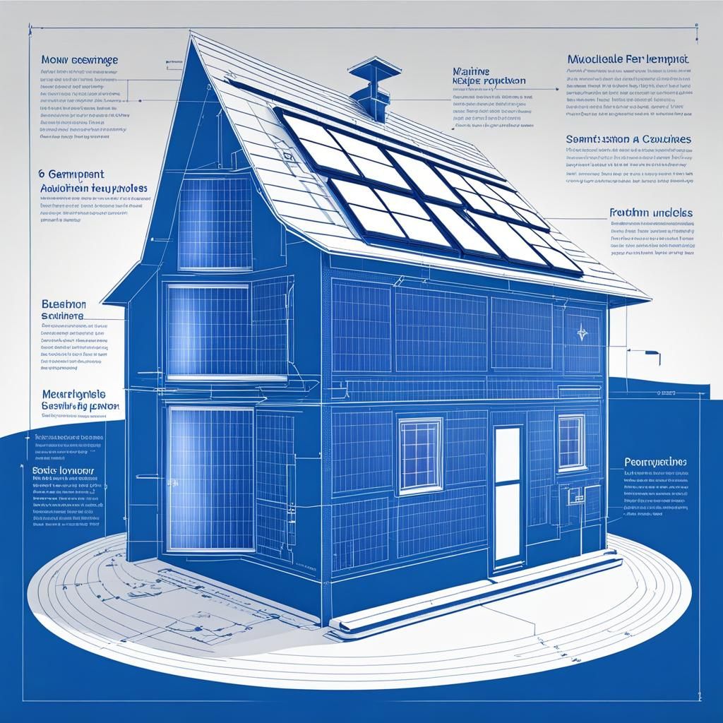 Blueprint for a house powered by solar energy in a village in the ...
