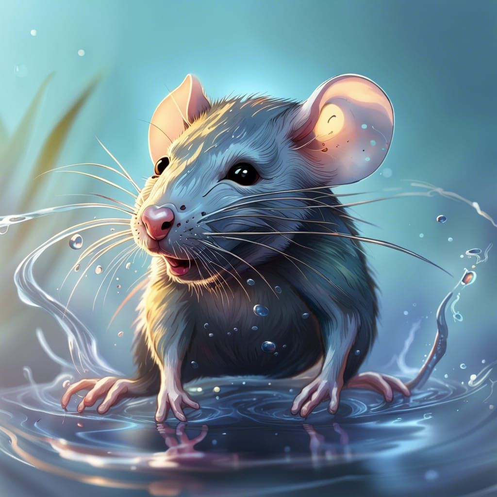 Flo (water rat) - AI Generated Artwork - NightCafe Creator