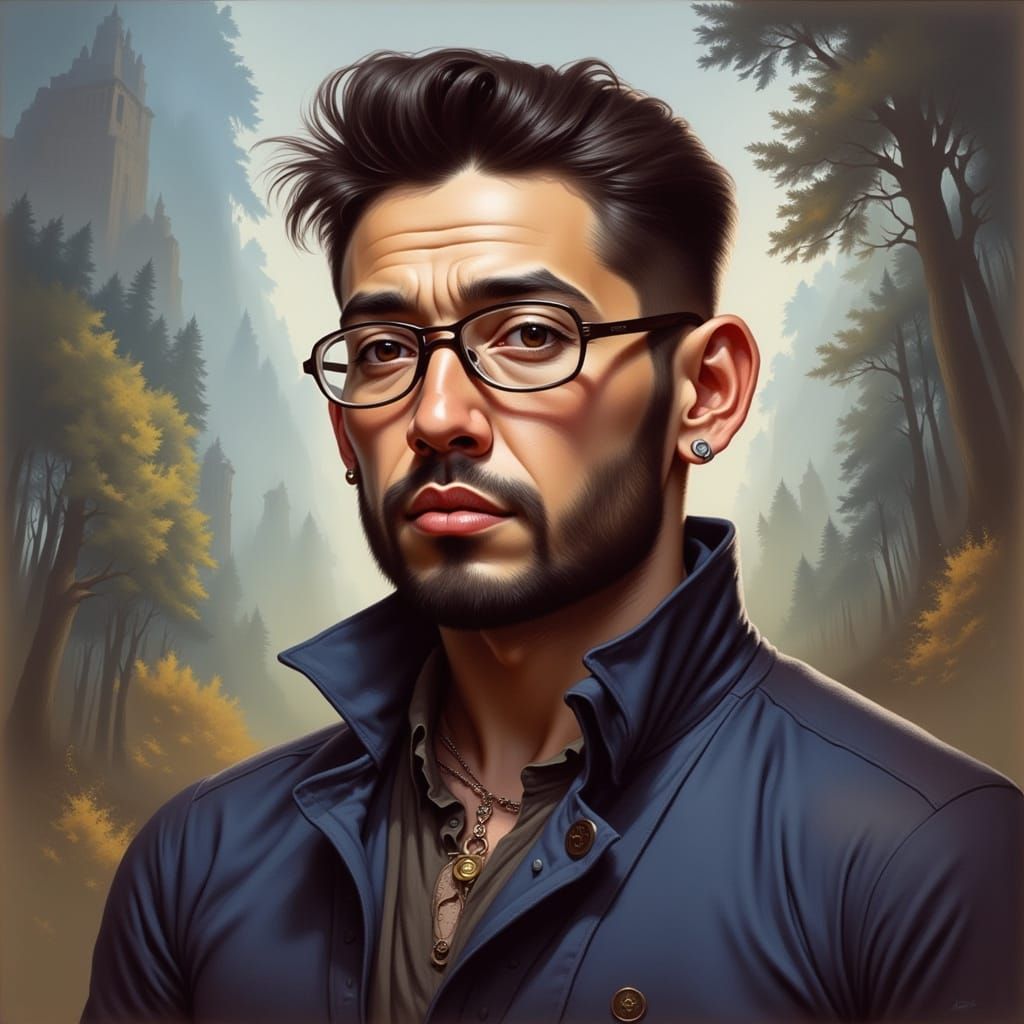 Dashing Futuristic Male Figure - AI Art