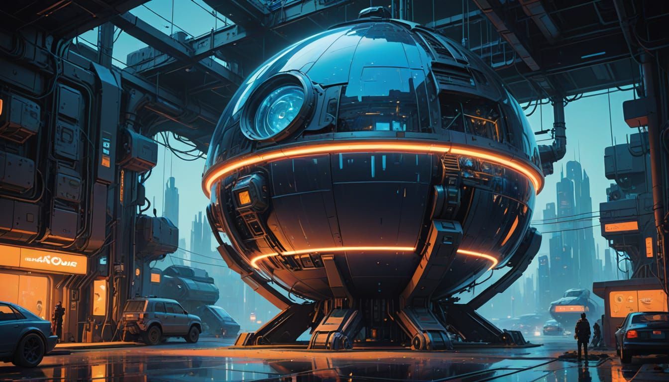 Surreal Futuristic Device Radiates Ethereal Glow i... - AI Art