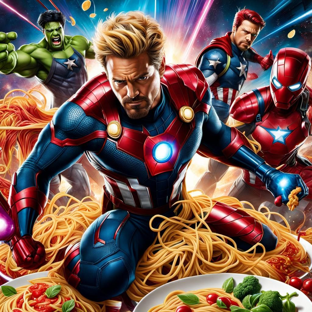 Food Fight! - AI Generated Artwork - NightCafe Creator