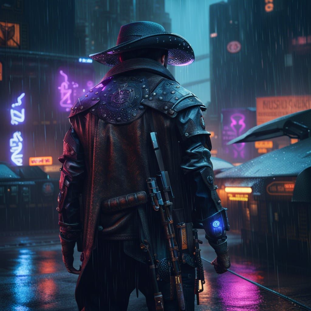 Cyberpunk cowboy - AI Generated Artwork - NightCafe Creator