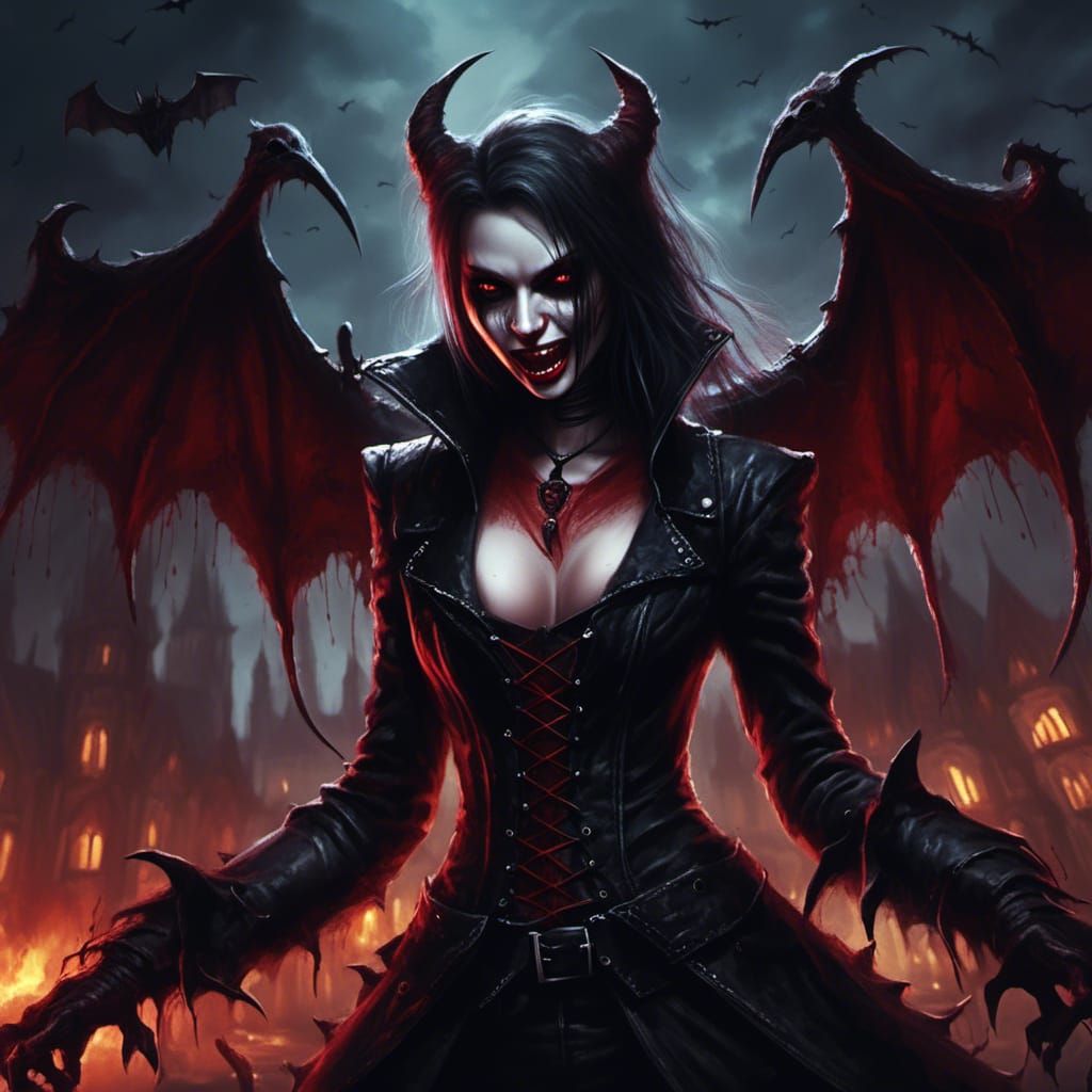 Scary Vampire Devil - AI Generated Artwork - NightCafe Creator