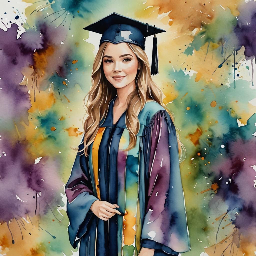 GRADUATION CARD__GIRL_2 - AI Generated Artwork - NightCafe Creator