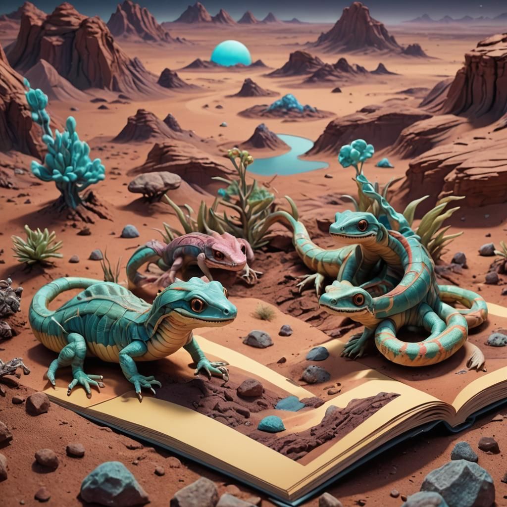 Just derpy reptile aliens ️ - AI Generated Artwork - NightCafe Creator