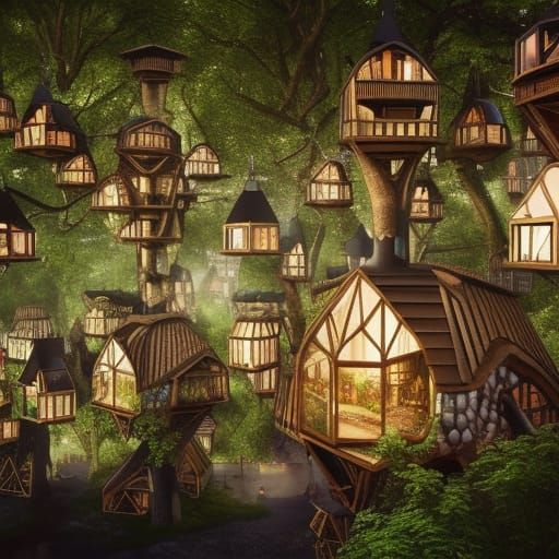 TreeHouse - AI Generated Artwork - NightCafe Creator