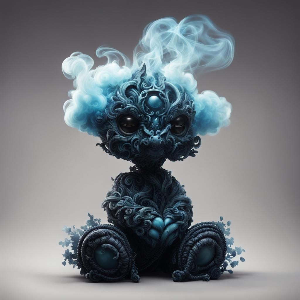 Smoke elemental humanoid - AI Generated Artwork - NightCafe Creator