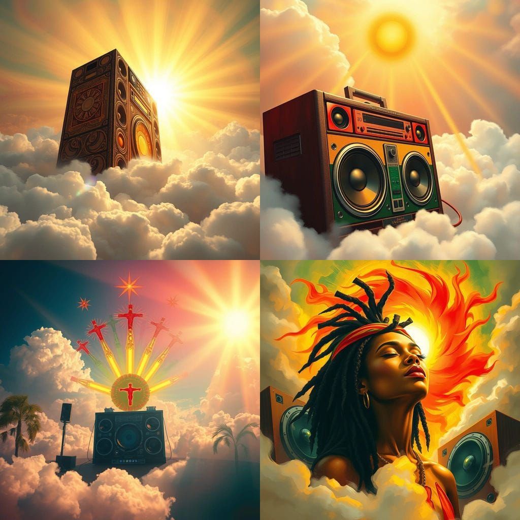 Vibrant Prophecy in Reggae Harmony - AI Art