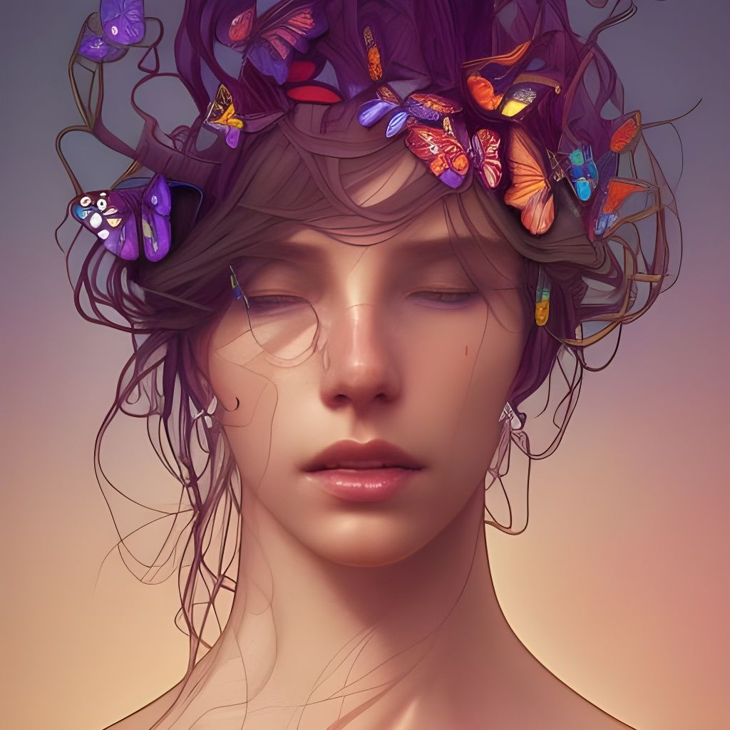 butterfly prince stained glass - AI Generated Artwork - NightCafe Creator