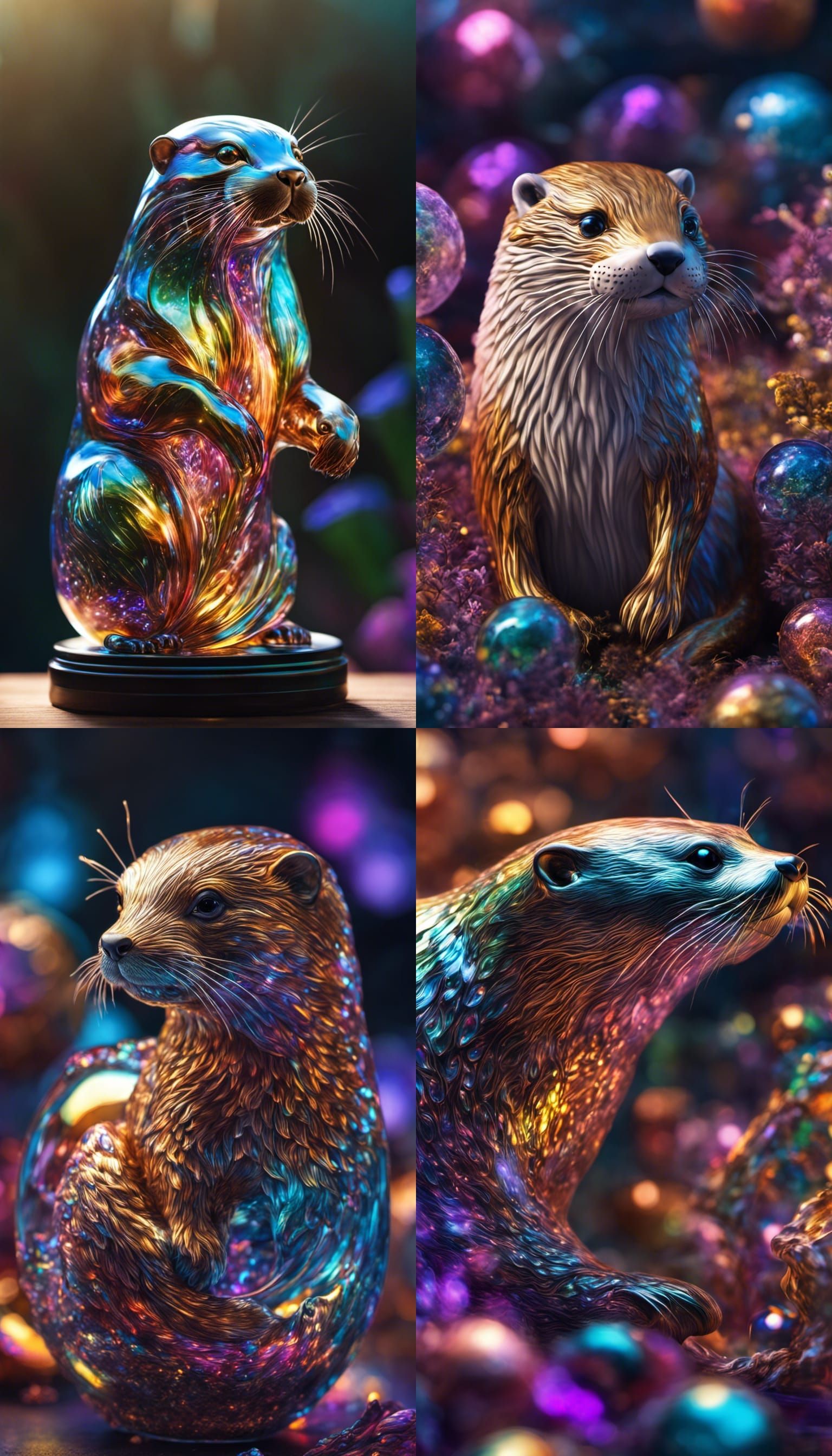 blown glass otter; dynamic lighting trending on Artstation 8k ...