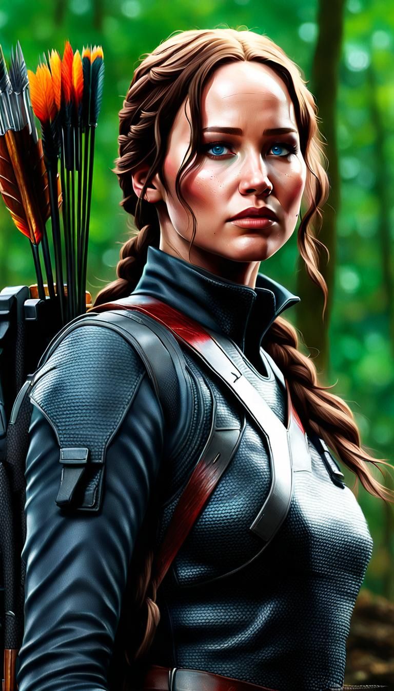 Katniss Everdeen "Hunger Games" - AI Generated Artwork - NightCafe Creator