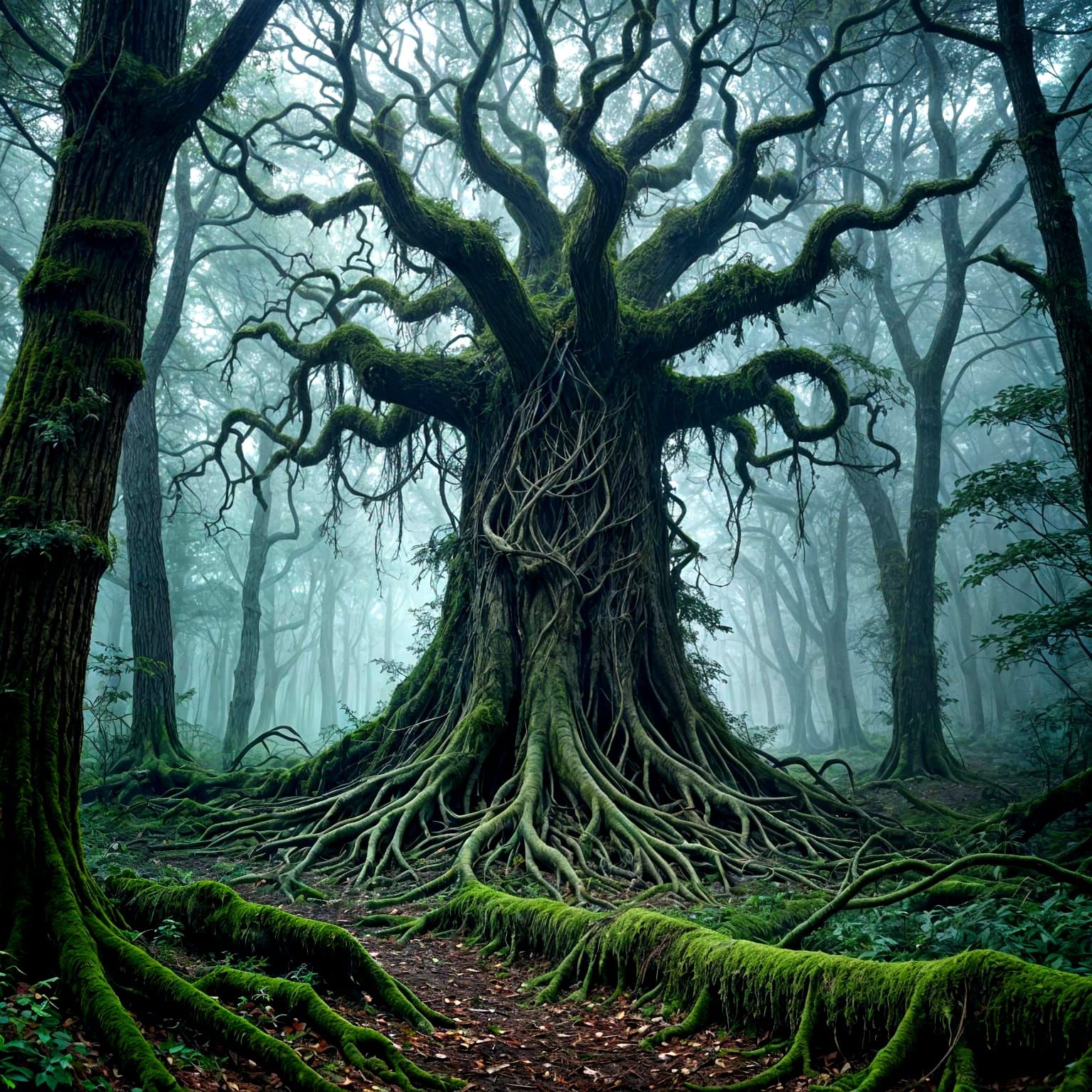 enchanted forest Frightening eldritch tree