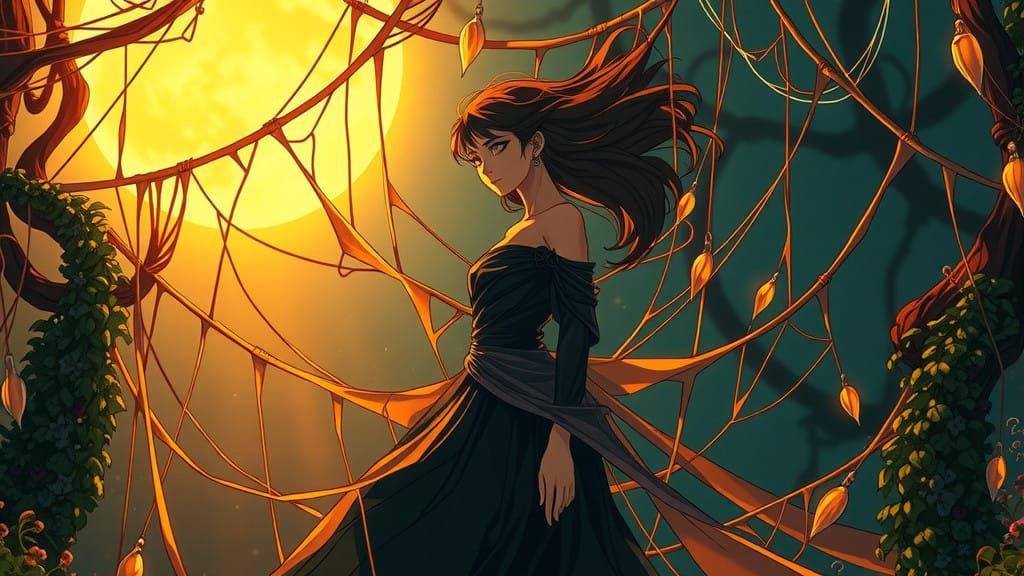 The Widow of the Web - Ethereal Anime-Inspired Goddess of th...