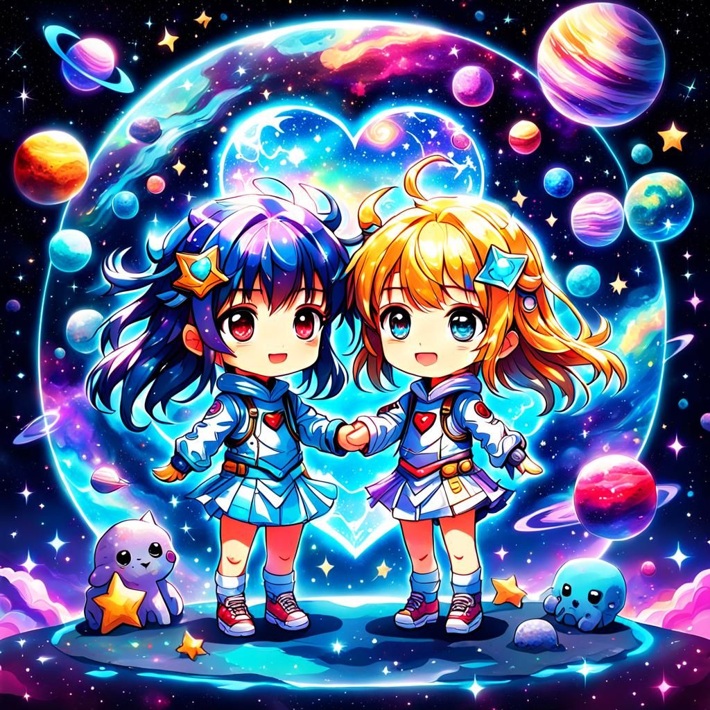 Chibi Friends! - AI Generated Artwork - NightCafe Creator
