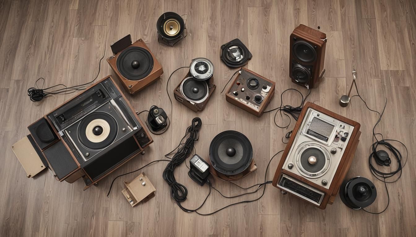 Repairing Vintage Speakers - AI Generated Artwork - NightCafe Creator