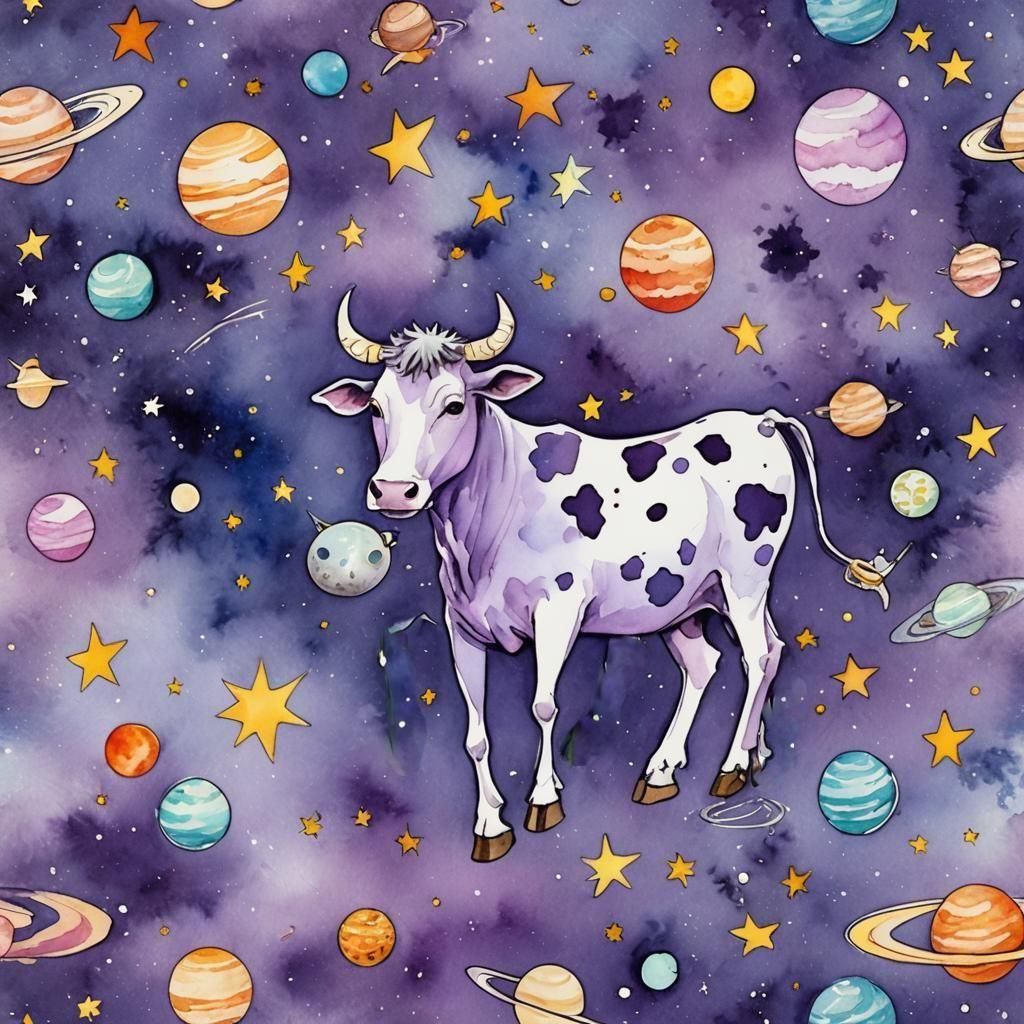 Space cow - AI Generated Artwork - NightCafe Creator
