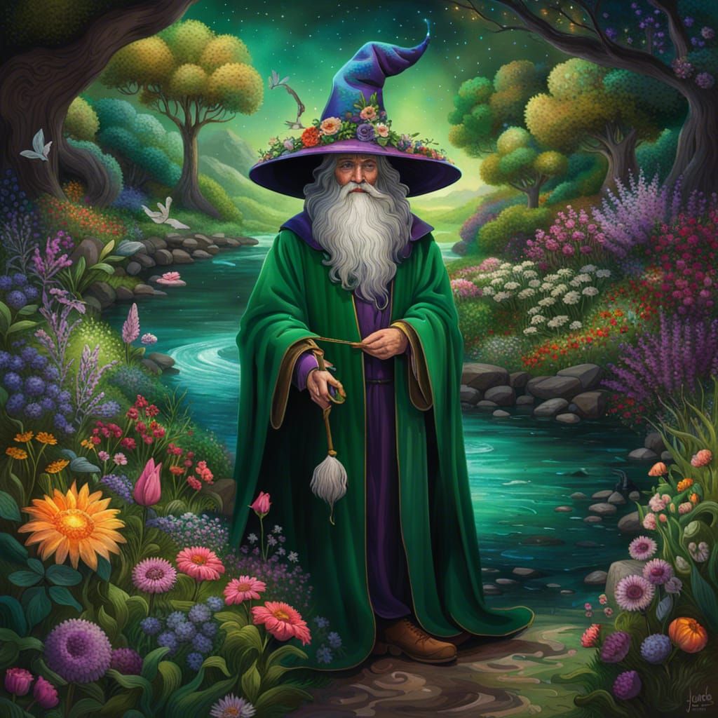 The Green Wizard - AI Generated Artwork - NightCafe Creator