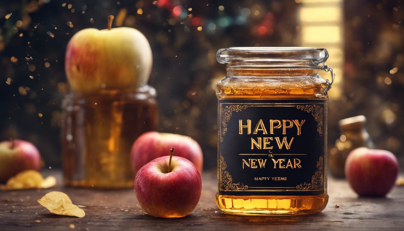 Happy new year - Apple in honey 🍎🍯 - AI Generated Artwork - NightCafe ...
