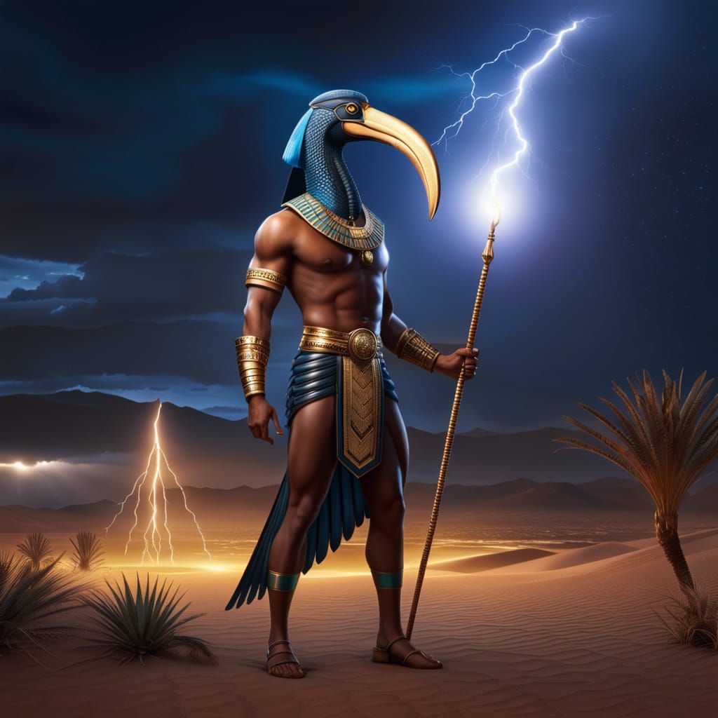 Egyptian God Thoth - AI Generated Artwork - NightCafe Creator