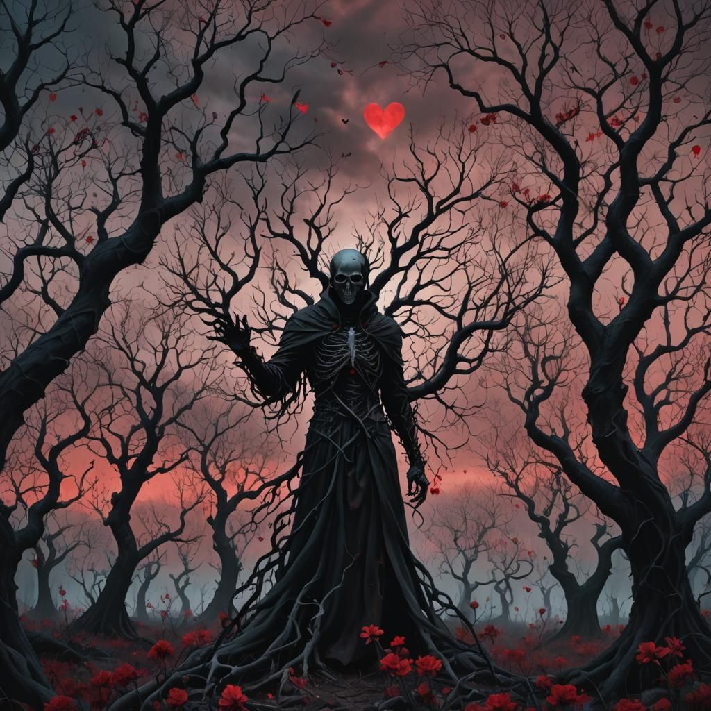 dark gothic romantic valentines-day fantasy land