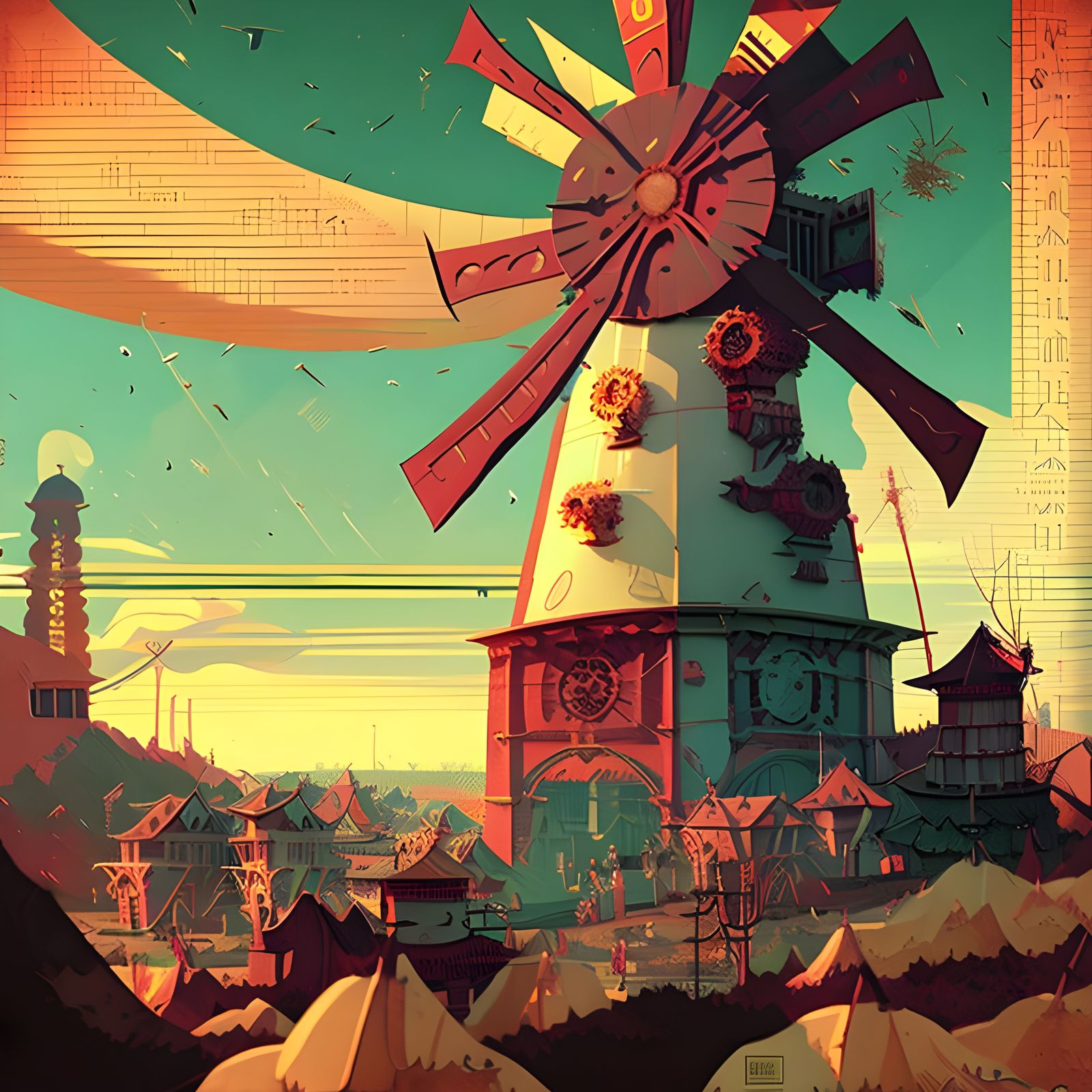 Old Windmill - AI Generated Artwork - NightCafe Creator
