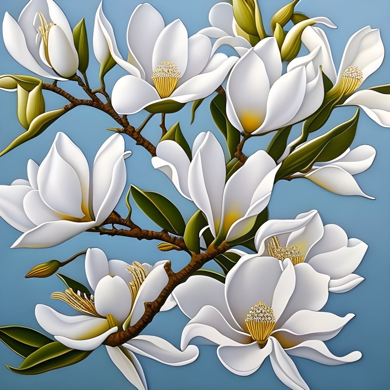 Magnolia III (Upscaled) - AI Generated Artwork - NightCafe Creator