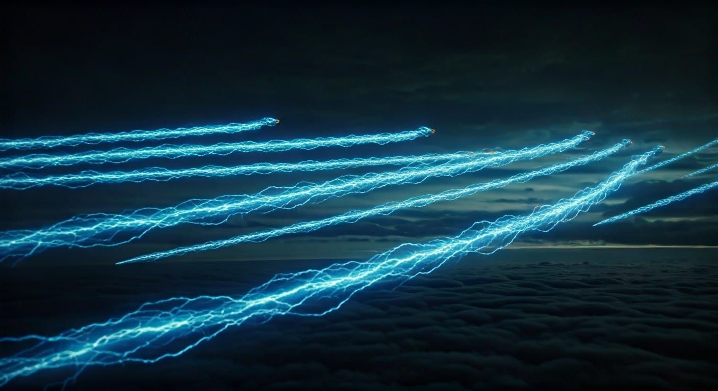 Electric Serpents Migrate in Apocalyptic Elegance - AI Art