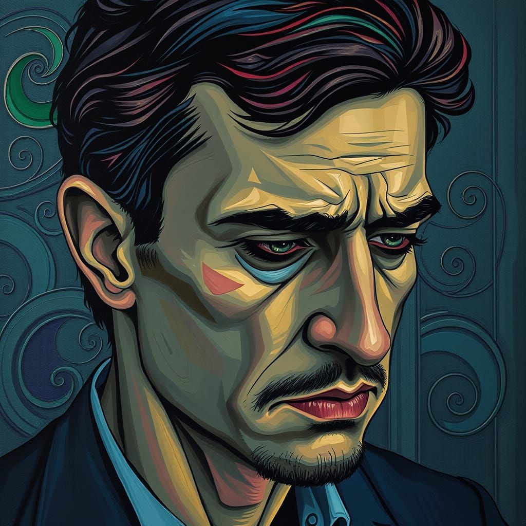 Deeply Feeling Sadness Pablo Picasso cool colors deep color green and ...