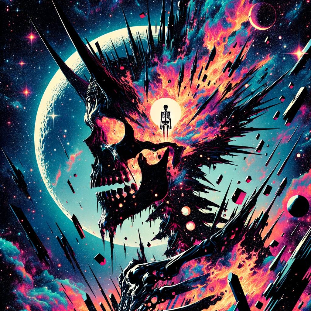 "Manga sketch art a gorgeous eyecatching double exposure of a inferno ...