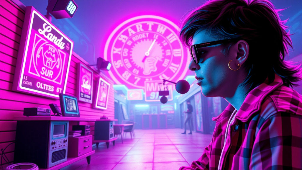 Roddy Radiation - Synthwave Neon Retro Portrait of Roddy Ra...