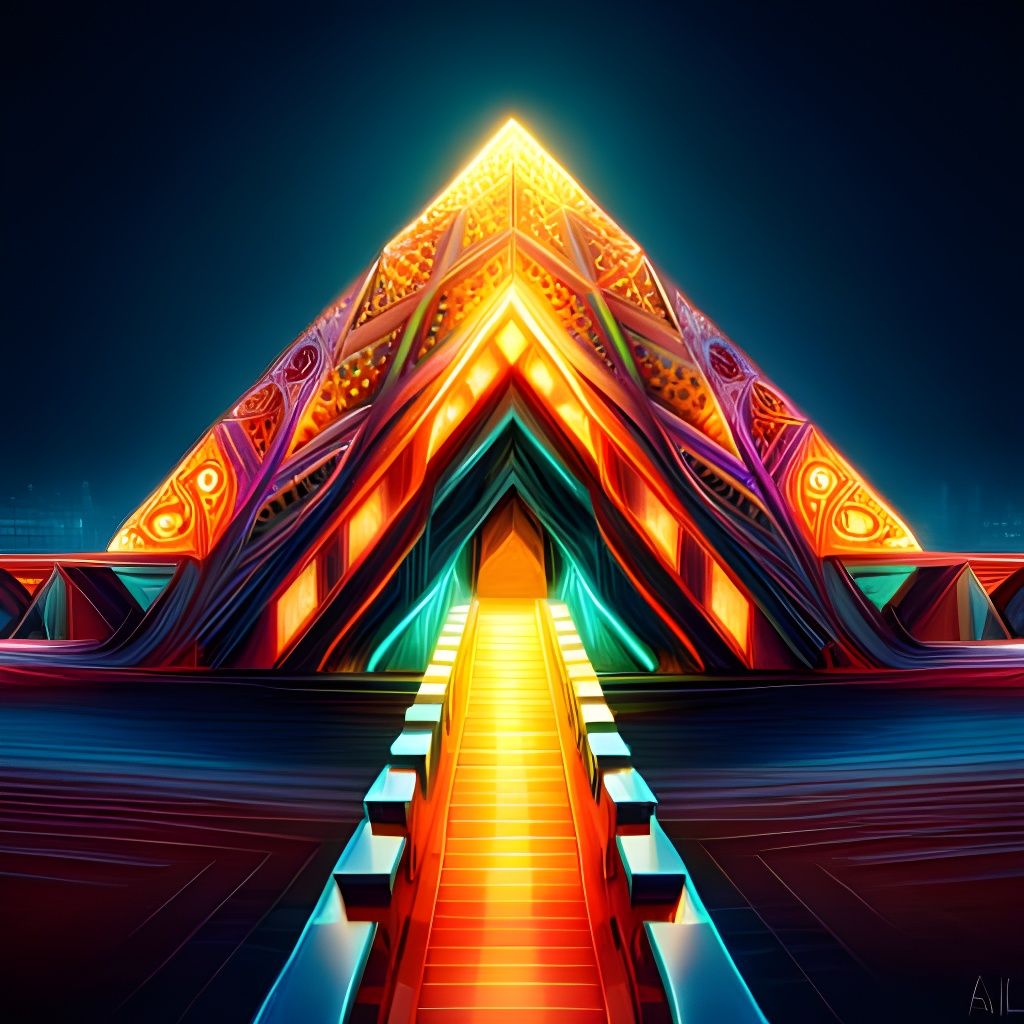 Alien Acid Pyramid - AI Generated Artwork - NightCafe Creator