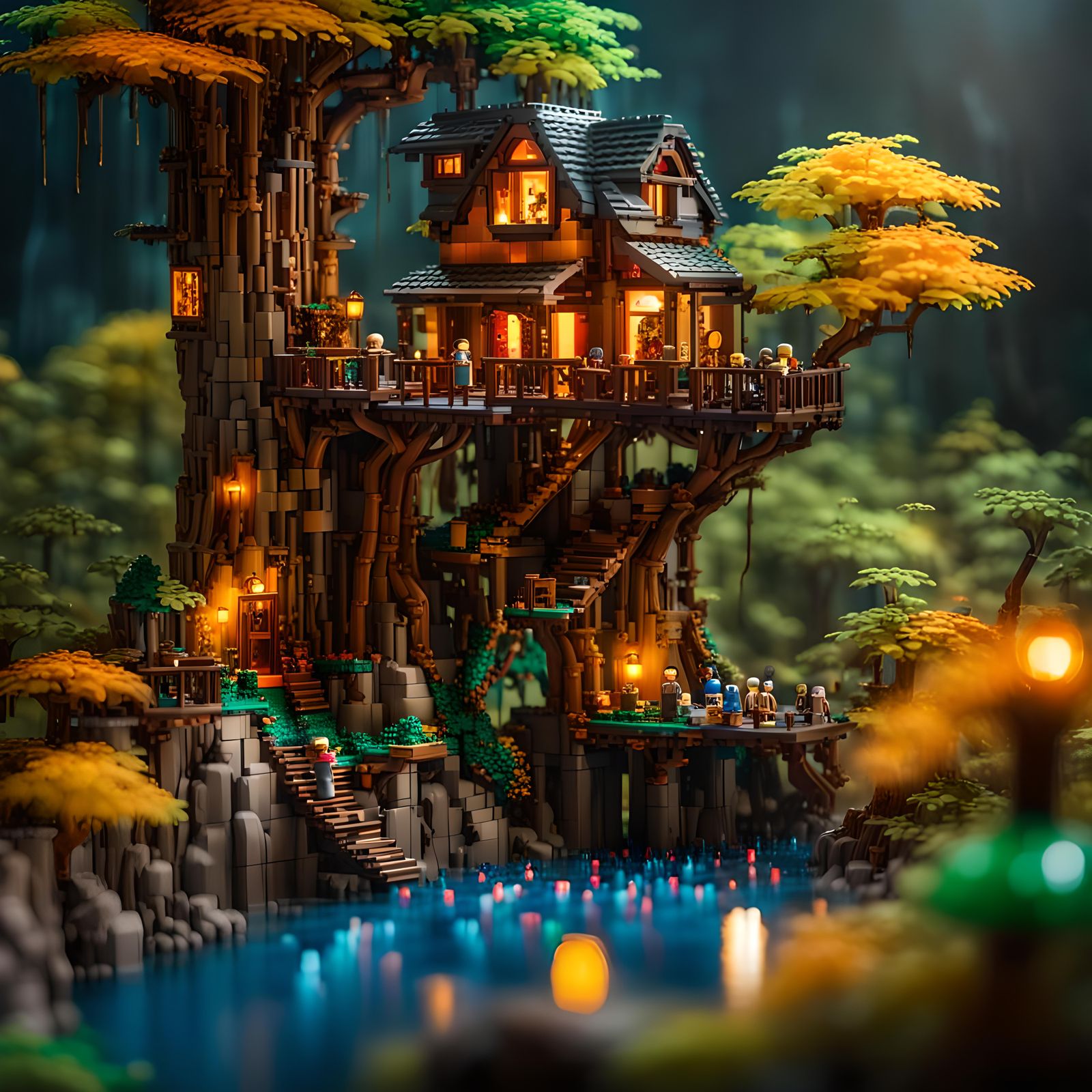 Lego Treehouse - AI Generated Artwork - NightCafe Creator